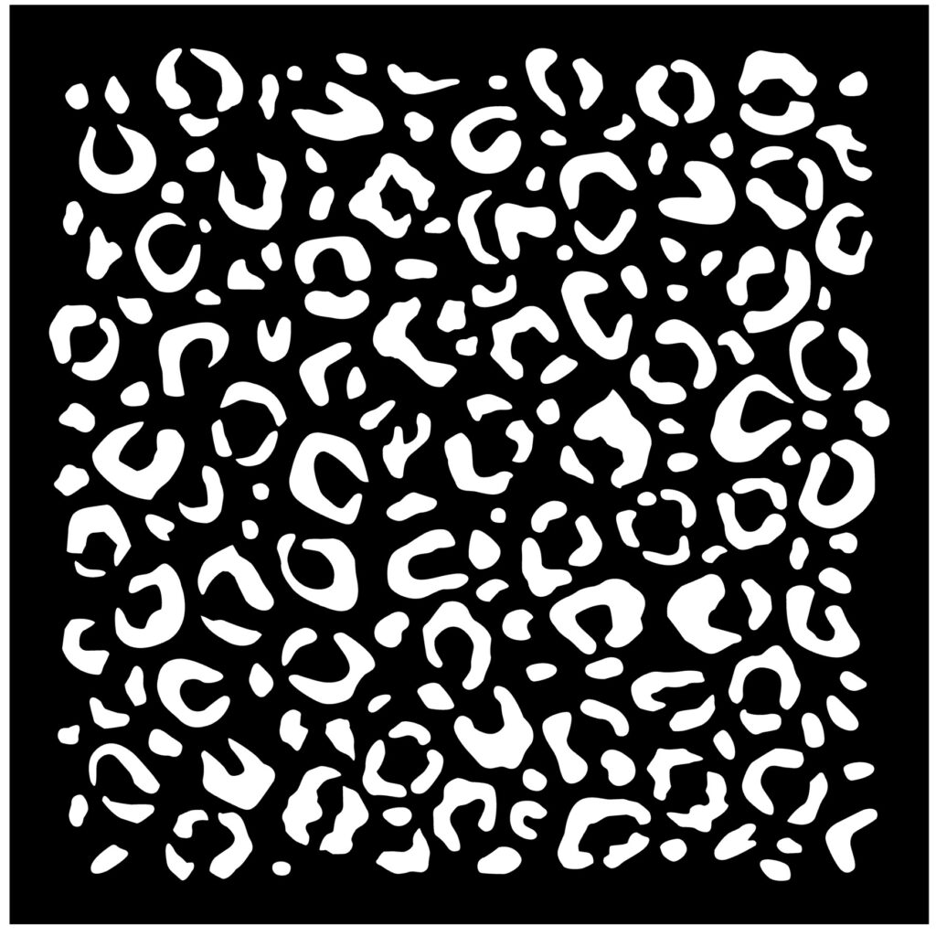 Leopard Print - Leopard Mønster Stencil
