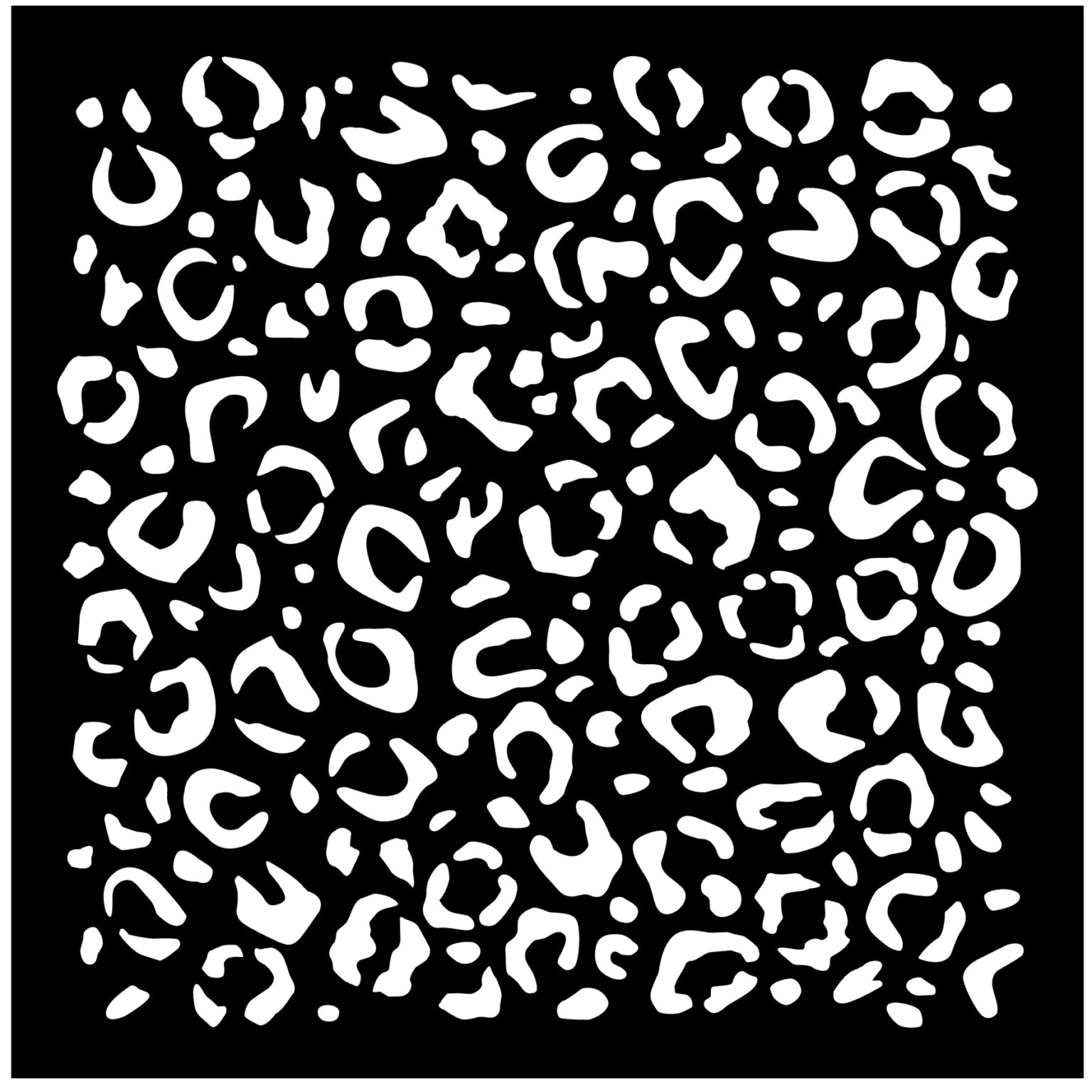 Leopard Print - Leopard Mønster Stencil
